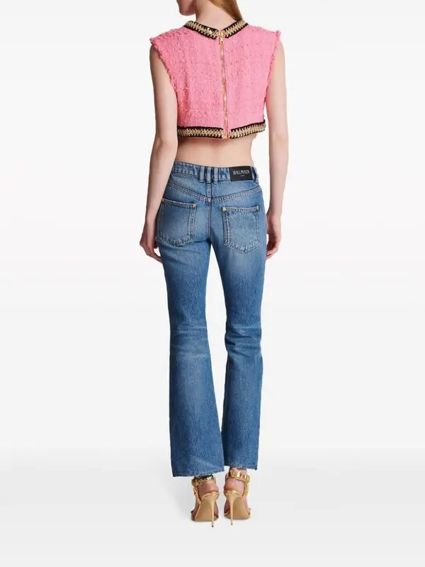 Balmain Mid-rise Flared Jeans - Blue