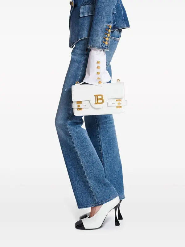 Balmain B-buzz 24 Leather Tote Bag