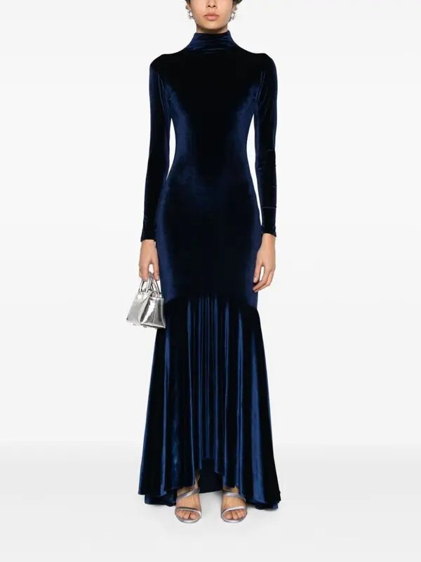 ATU BODY COUTURE High-neck Velvet Gown