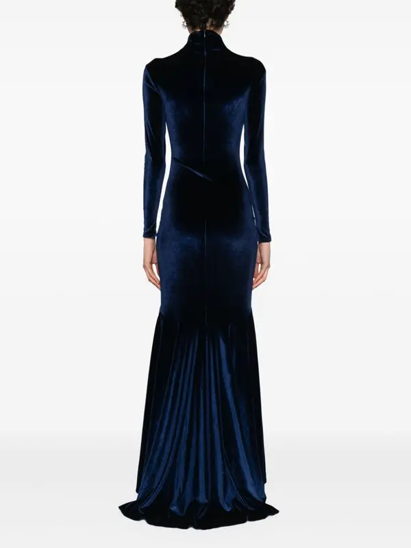 ATU BODY COUTURE High-neck Velvet Gown