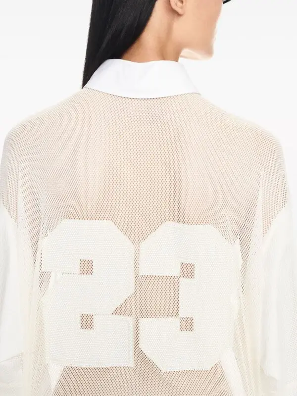 Off-White Baseball Long-sleeve Mesh Shirt