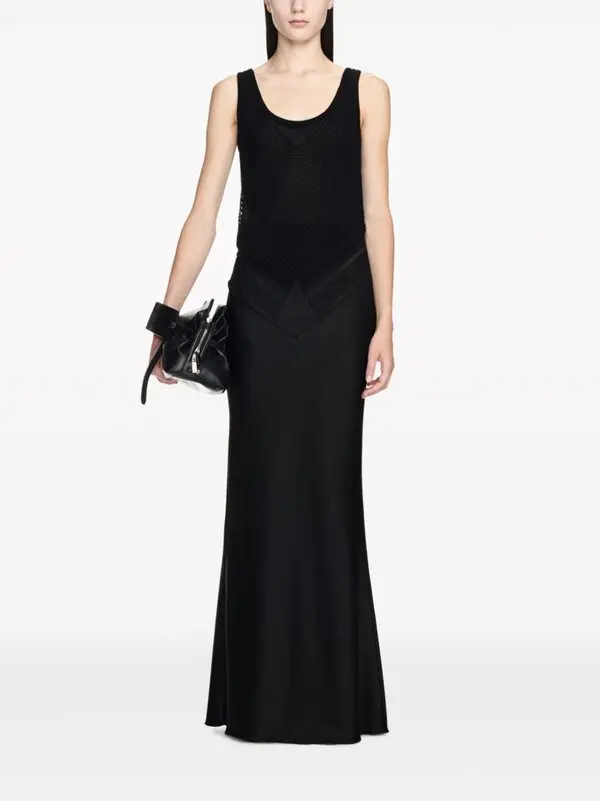 Off-White Lace-panel Maxi Dress