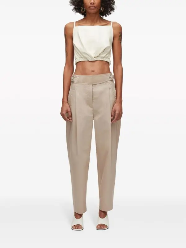 3.1 Phillip Lim Buckled Tapered Trousers - Neutrals
