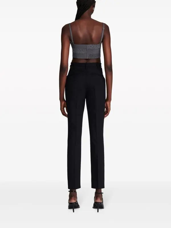 DION LEE Reflective Interlocking-weave Bralette