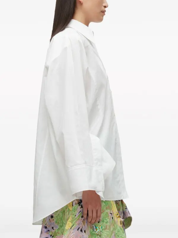 3.1 Phillip Lim Draped-cuff Poplin Shirt