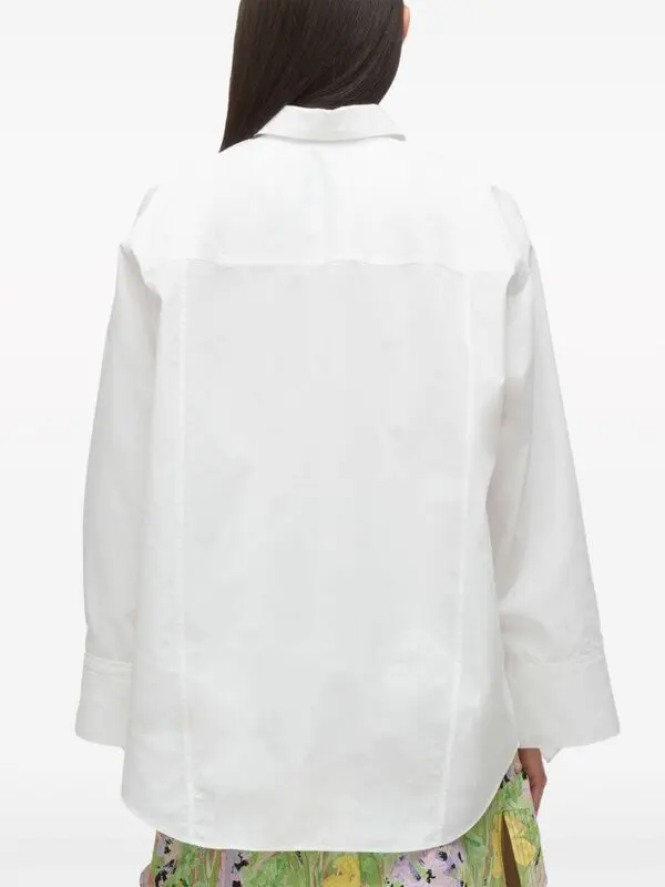 3.1 Phillip Lim Draped-cuff Poplin Shirt
