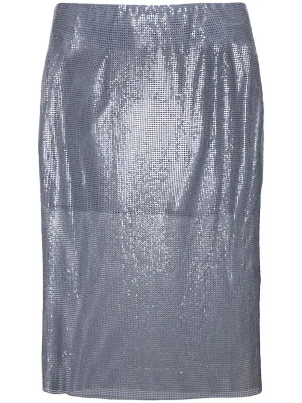 Christopher Esber Viva Mesh Midi Skirt - Grey