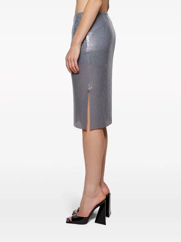 Christopher Esber Viva Mesh Midi Skirt - Grey