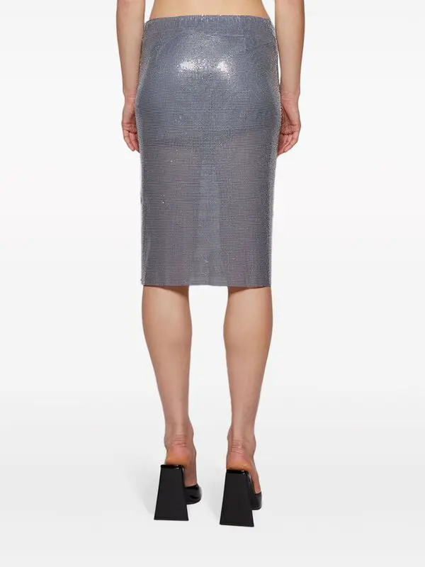 Christopher Esber Viva Mesh Midi Skirt - Grey