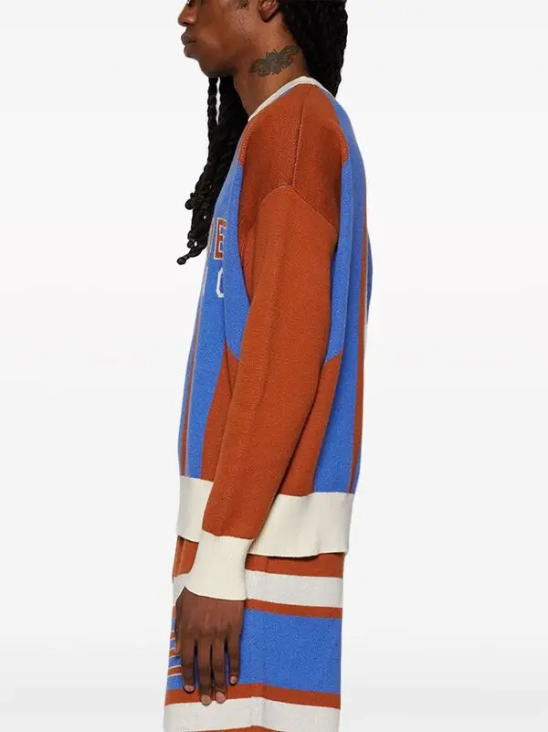 Rhude Logo Intarsia Wool Jumper - Red