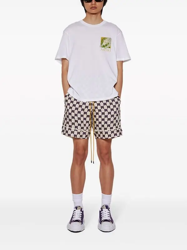 Rhude Check-pattern Track Shorts