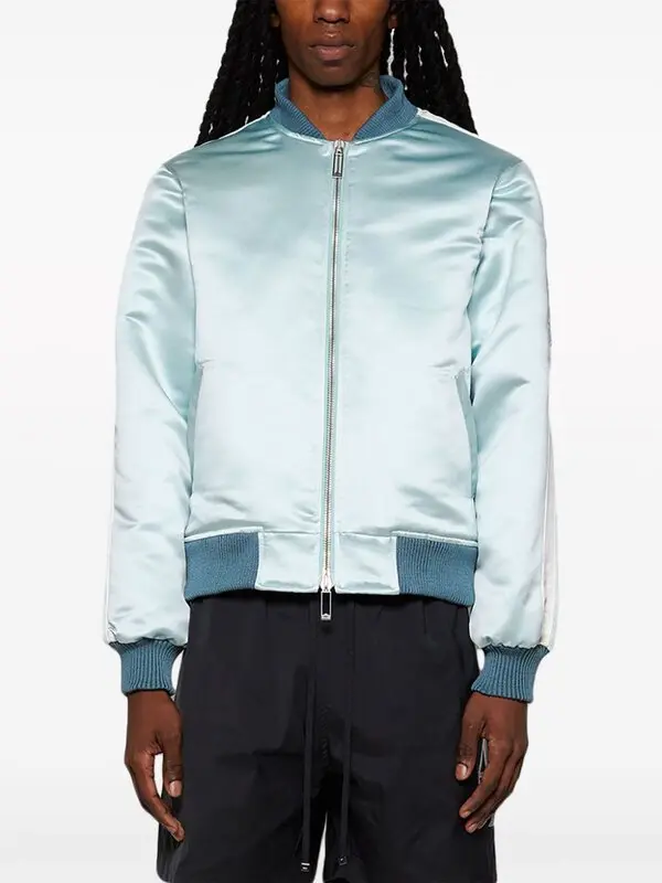 Rhude Logo-appliqué Satin Bomber Jacket