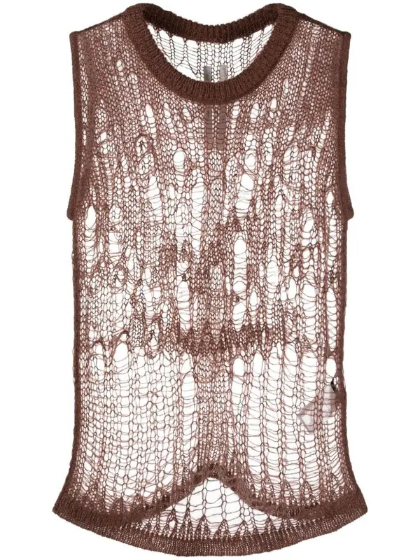 Rick Owens Spider Open-knit Tank Top