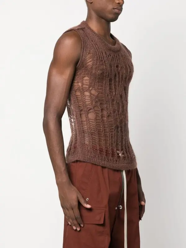 Rick Owens Spider Open-knit Tank Top