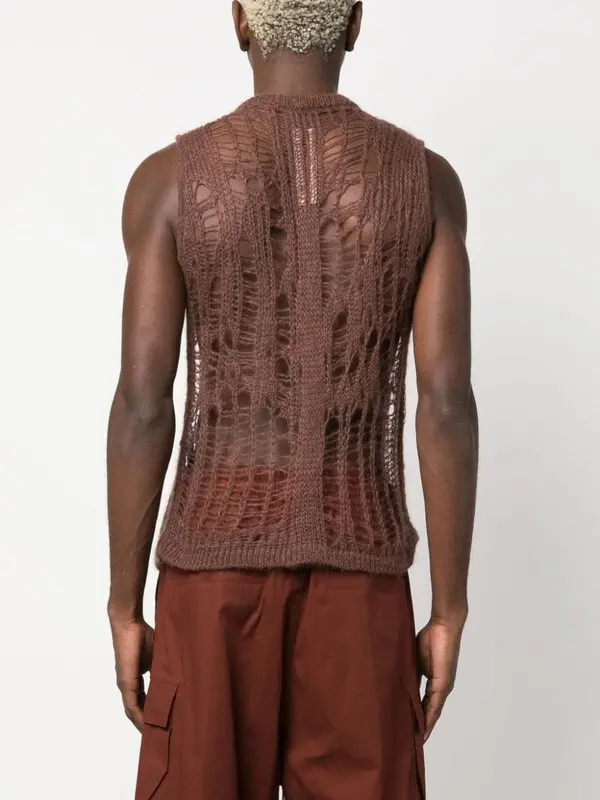 Rick Owens Spider Open-knit Tank Top