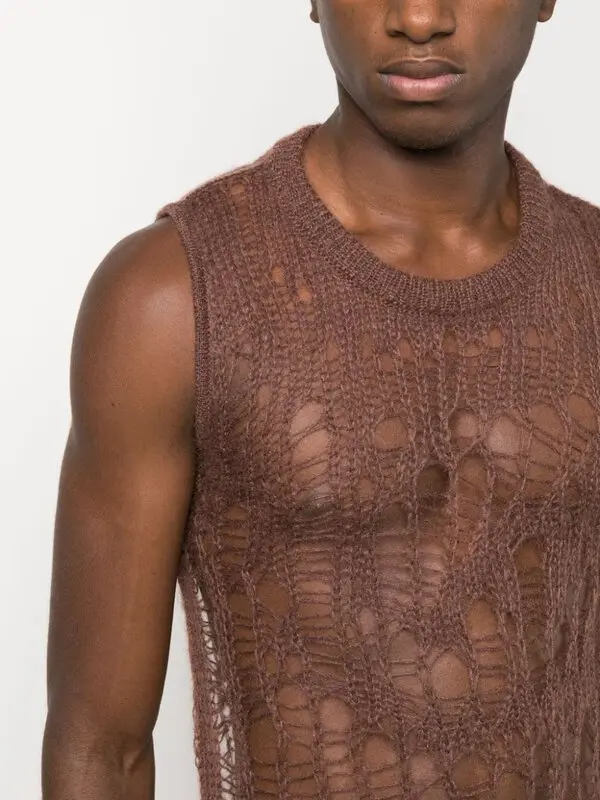 Rick Owens Spider Open-knit Tank Top