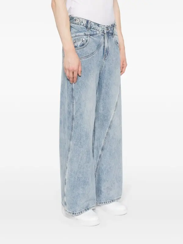 FENG CHEN WANG Crossover Waistband Wide-leg Jeans
