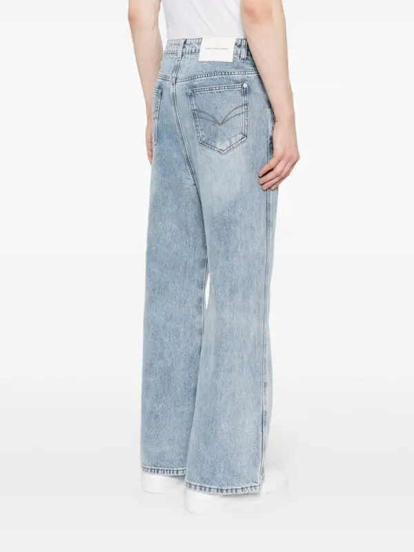 FENG CHEN WANG Crossover Waistband Wide-leg Jeans
