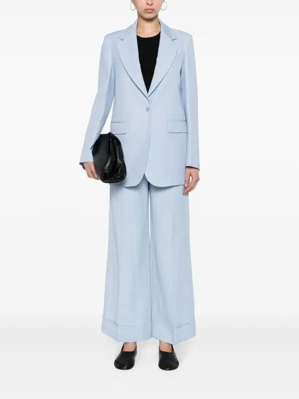 P.a.r.o.s.h Pressed-crease Palazzo Trousers - Blue