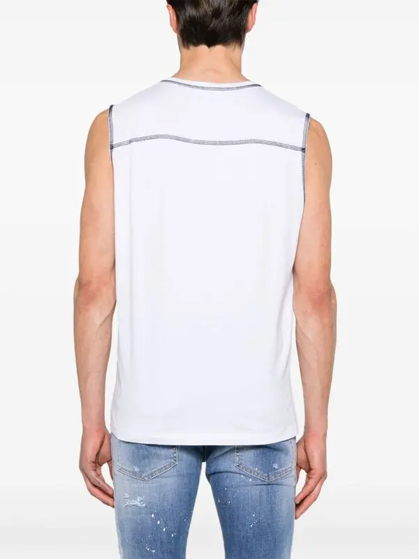 Dsquared2 Logo Print Cotton Tank Top