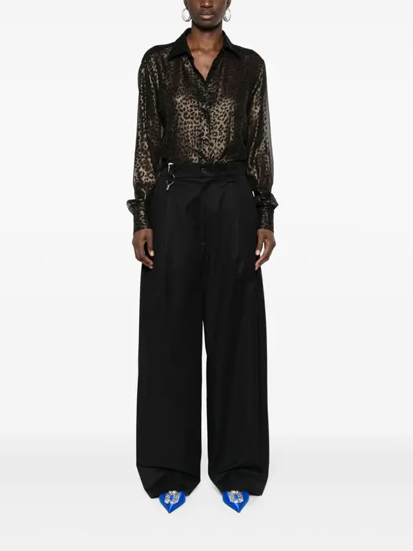 TOM FORD Laminated Leopard-print Silk Shirt