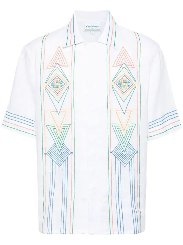 Casablanca Embroidered Short-sleeve Shirt