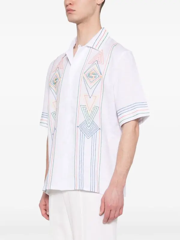 Casablanca Embroidered Short-sleeve Shirt