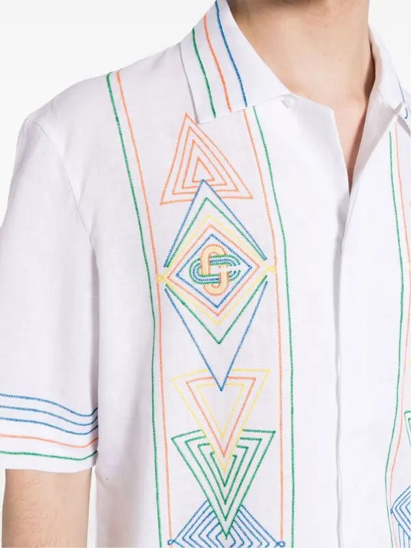 Casablanca Embroidered Short-sleeve Shirt