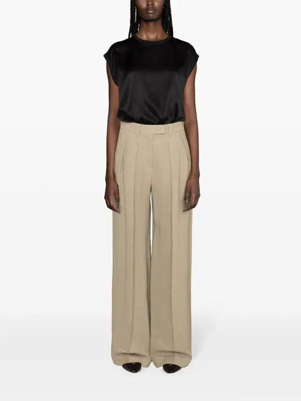 Brunello Cucinelli Beaded-trim Satin Blouse - Black