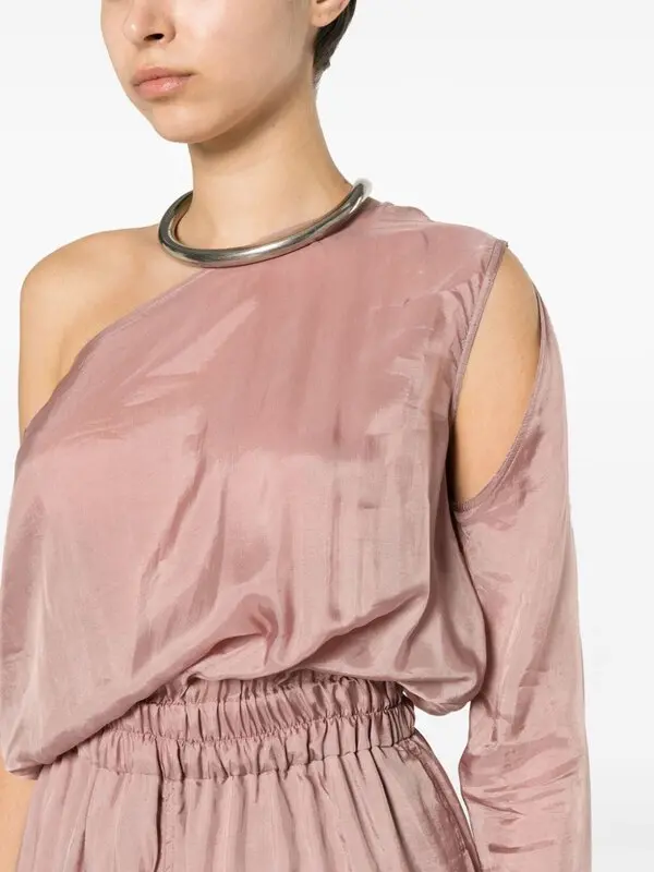 Rick Owens Asymmetric Organza Playsuit