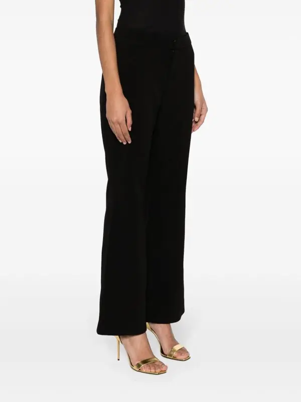 Balmain Flared Crepe Trousers