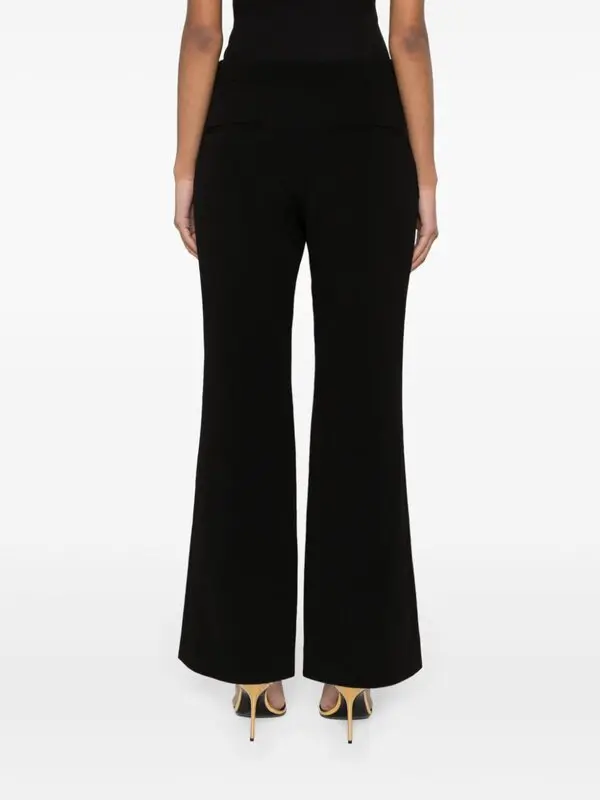 Balmain Flared Crepe Trousers