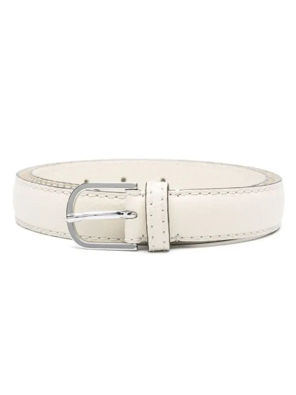 TOTEME Slim Leather Belt - Neutrals