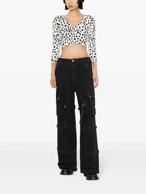 Moschino Dalmatian-print Cropped Top