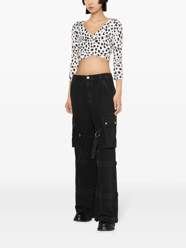 Moschino Dalmatian-print Cropped Top