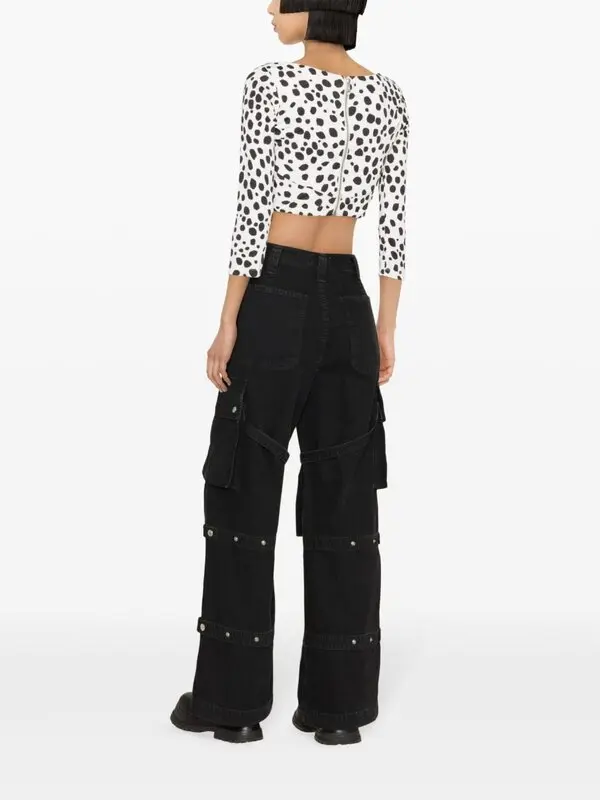 Moschino Dalmatian-print Cropped Top