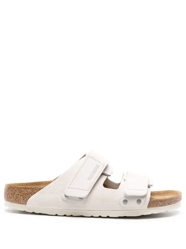 BIRKENSTOCK Uji Leather Sandals - Grey