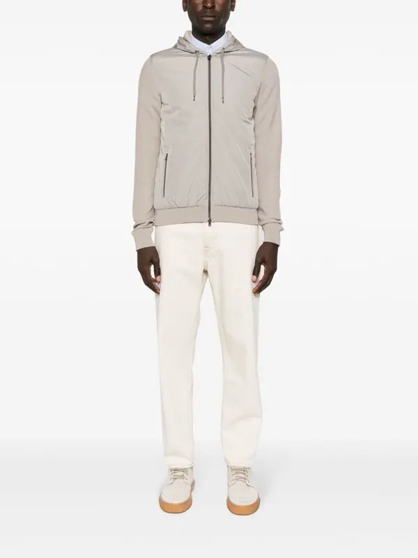 Herno Contrast-panel Piqué Jacket - Neutrals