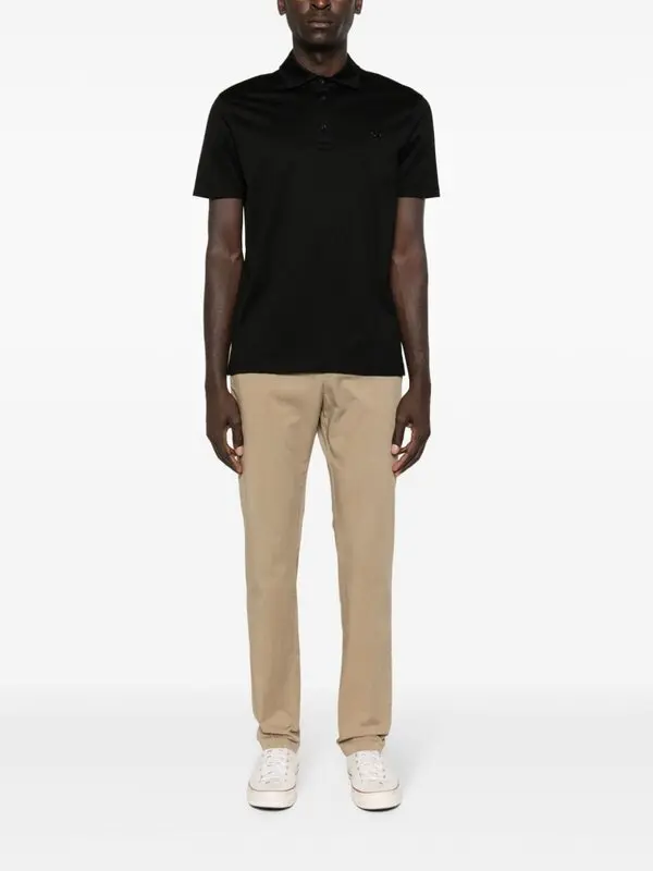 Paul & Shark Logo-plaque Polo Shirt - Black
