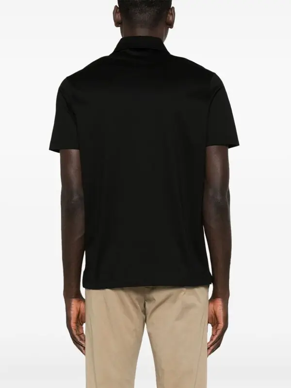 Paul & Shark Logo-plaque Polo Shirt - Black