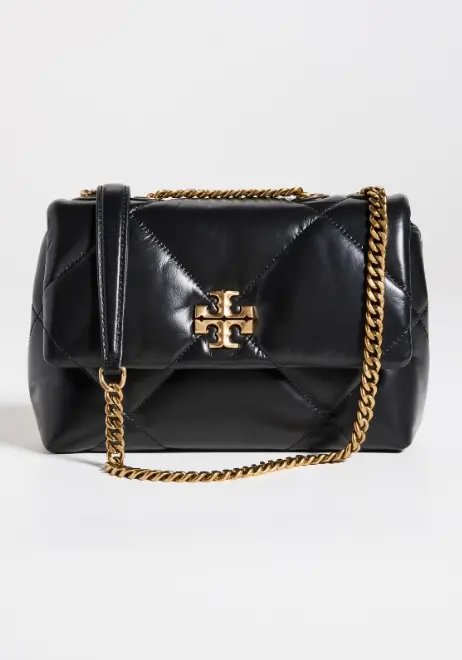 Tory Burch Kira Diamond Quilt Small Convertible Shoulder Bag - Black