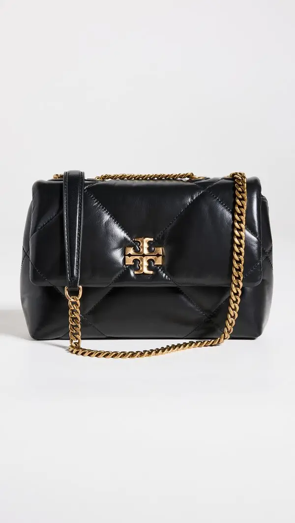 Tory Burch Kira Diamond Quilt Small Convertible Shoulder Bag - Black
