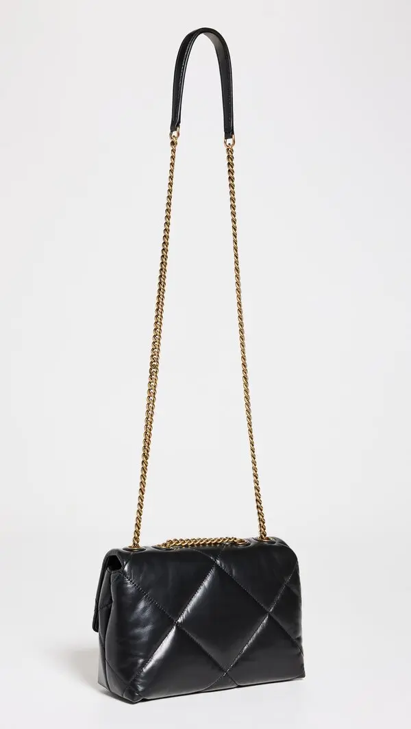 Tory Burch Kira Diamond Quilt Small Convertible Shoulder Bag - Black