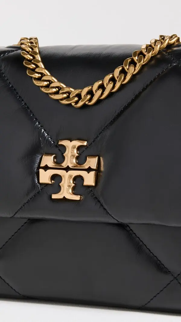 Tory Burch Kira Diamond Quilt Small Convertible Shoulder Bag - Black