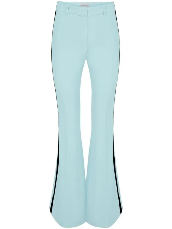 Nina Ricci Velvet-trim Flared Trousers