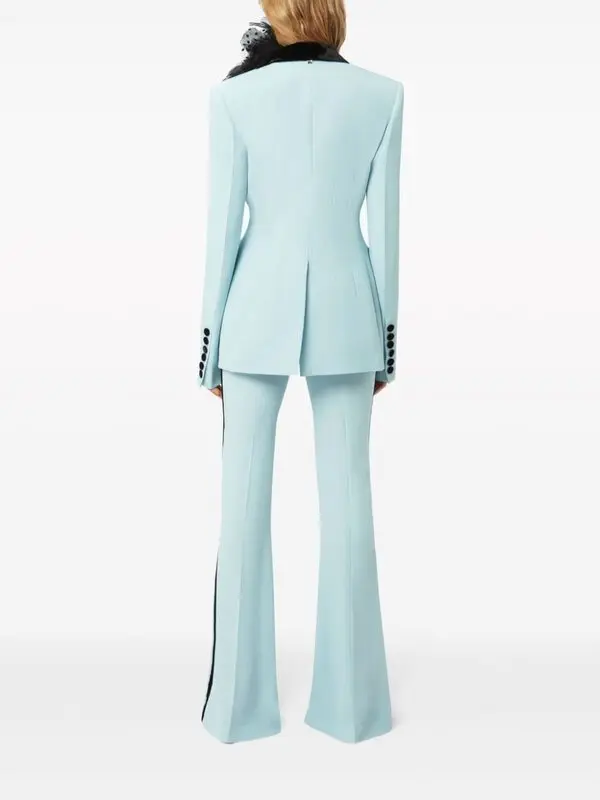 Nina Ricci Velvet-trim Flared Trousers