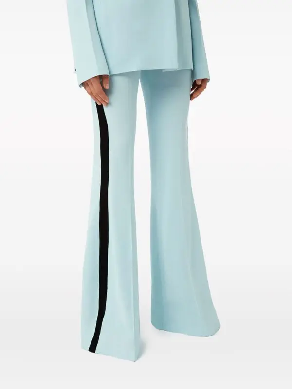 Nina Ricci Velvet-trim Flared Trousers