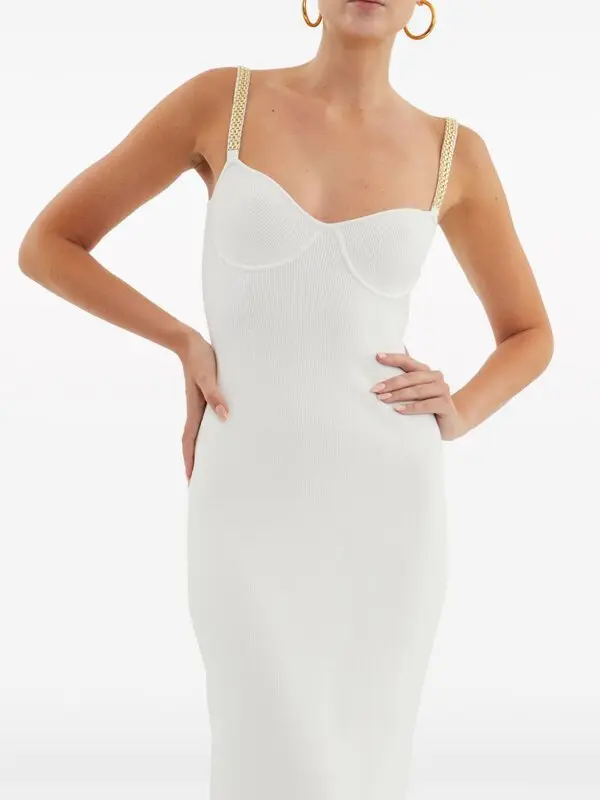 valencia knit midi dress Varley Maeve Rib Knit Midi Dress Warm Taupe / L