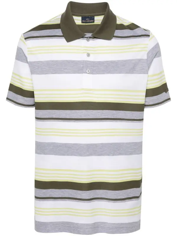 Paul & Shark Striped Polo Shirt - White