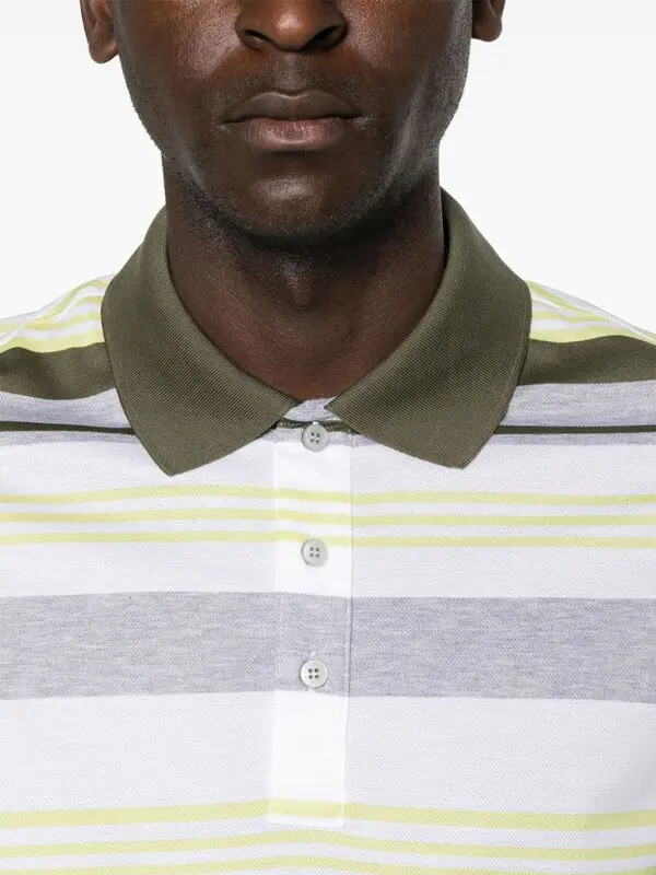 Paul & Shark Striped Polo Shirt - White